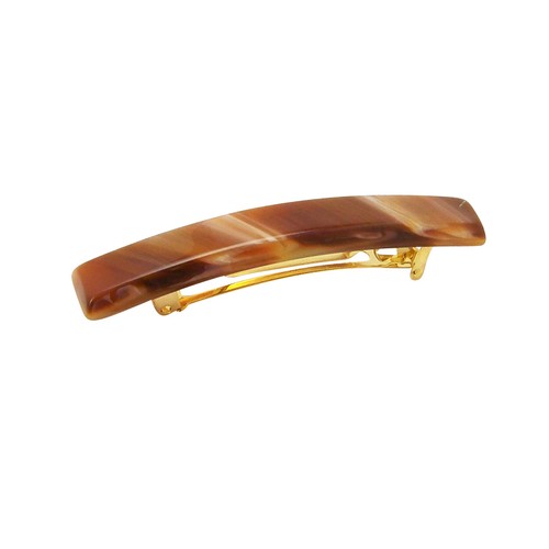 France Luxe Small Luxury Rectangle Barrette in Caramel Horn | eBay