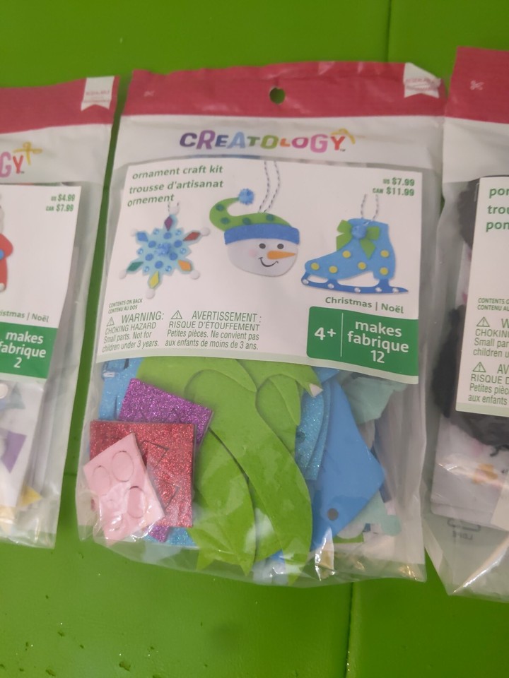 Creatology Christmas Craft Kits Ornaments Lot Santa Snowmen Penguin (3 ...