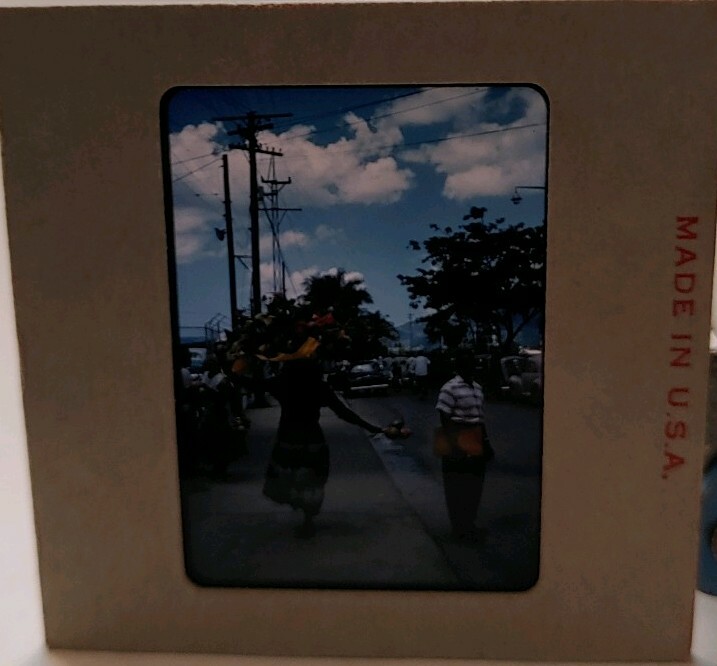 Kodak Slide 1950s Red Border Kodachrome Woman Walking Selling Maracas ...