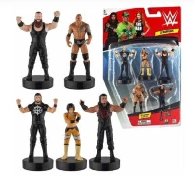 WWE Stampers Figurines - 5 Pack Series 1 - 5 Pack BNIB - The Rock etc ...