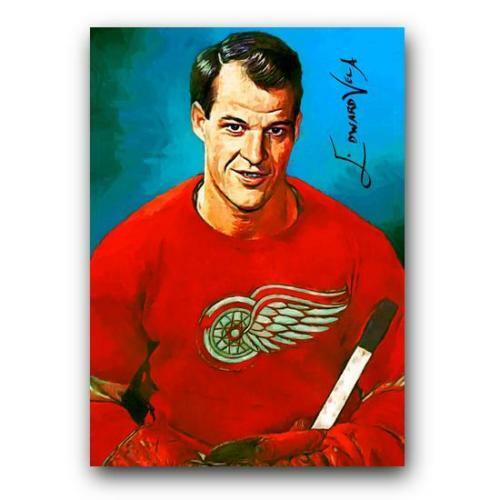 2014 GORDIE HOWE # 2 DRW 32/100 ORIGINAL PRINT ART SKETCH CARD ARTIST ...