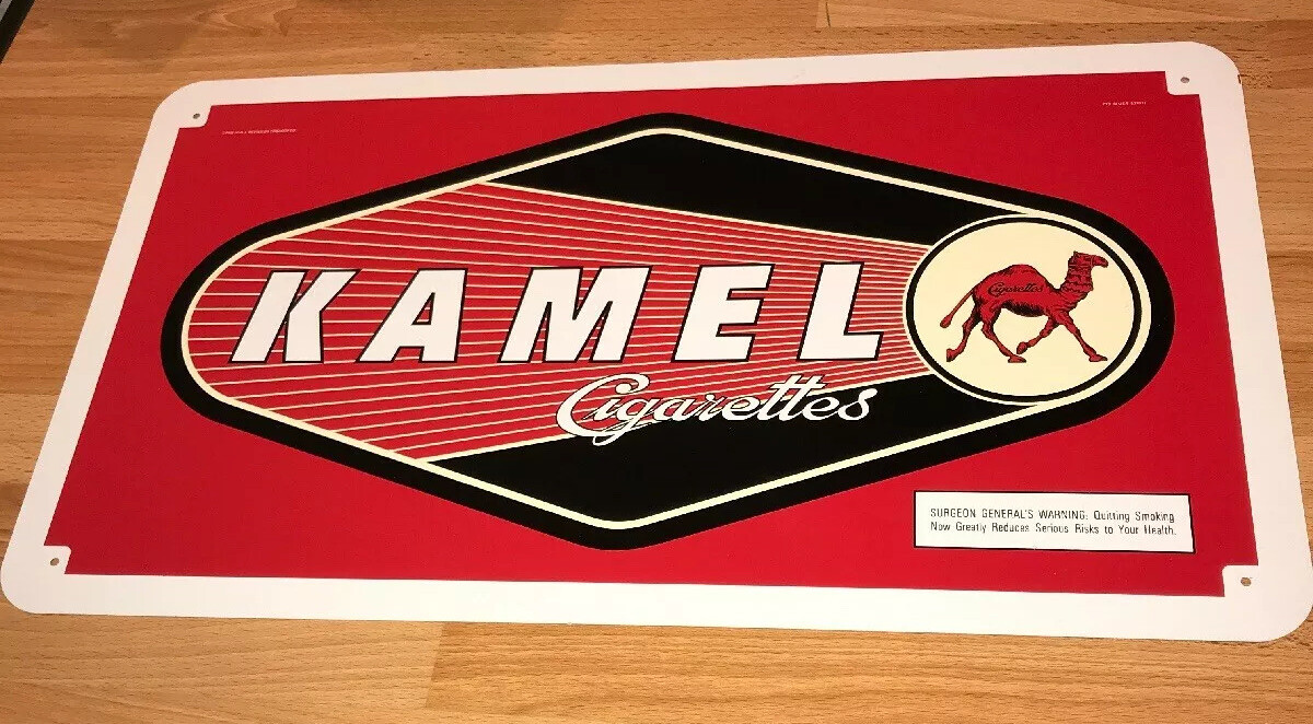 VINTAGE 1998 KAMEL CAMEL CIGARETTES RED TIN SIGN 22" X 12.5" RJR ...