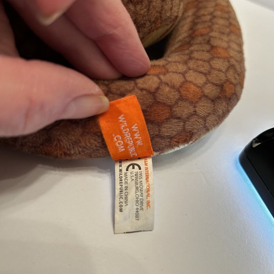 Wild Republic Plush Snake King Cobra Brown Stuffed Animal 14” Loose ...