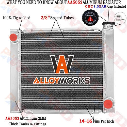 22'' x 19'' Universal 2 Row Aluminum Radiator For Chevy GM SBC BBC | eBay