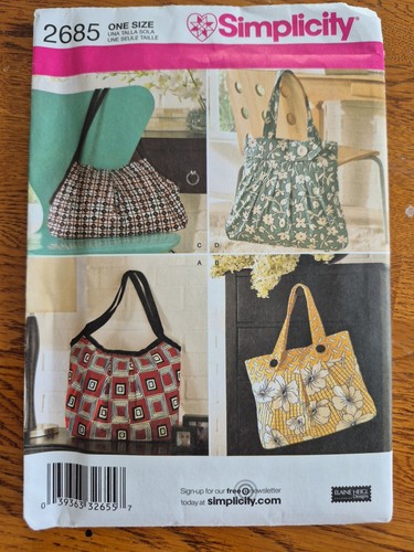 Four Bags Patterns- Simplicity 2750, 2658, 4625, 2685 | eBay