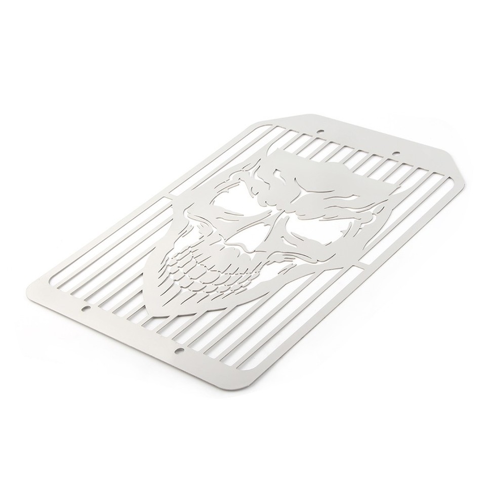 Steel Skull Radiator Grille Cover Guard Protector Fit Kawasaki Vulcan ...