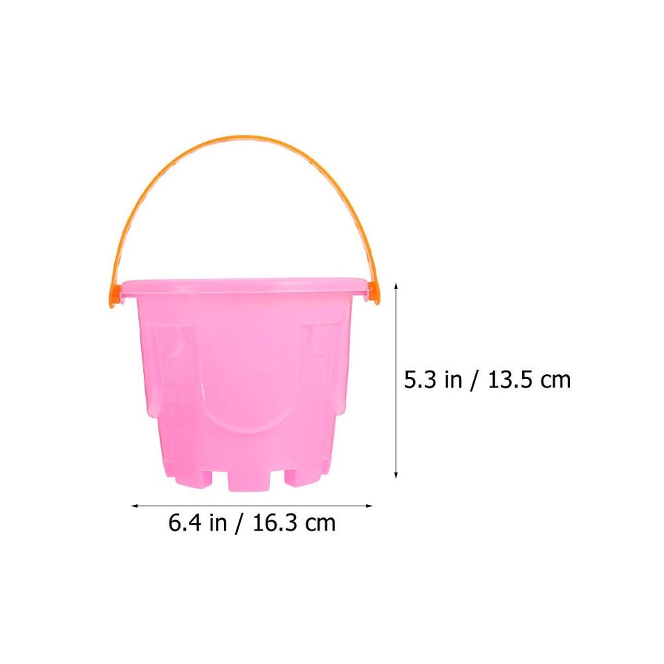 4 Pcs Kids Mini Plastic Beach Bucket Toy Set Child Sand Bucket Toys ...