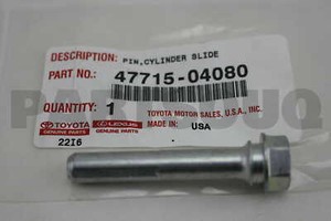 4771504080 Genuine Toyota PIN, FRONT DISC BRAKE CYLINDER SLIDE 47715 ...