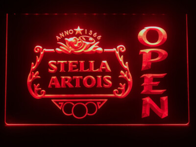 Stella Artois Beer Open LED Neon Light Sign gift decor bar club pub ...