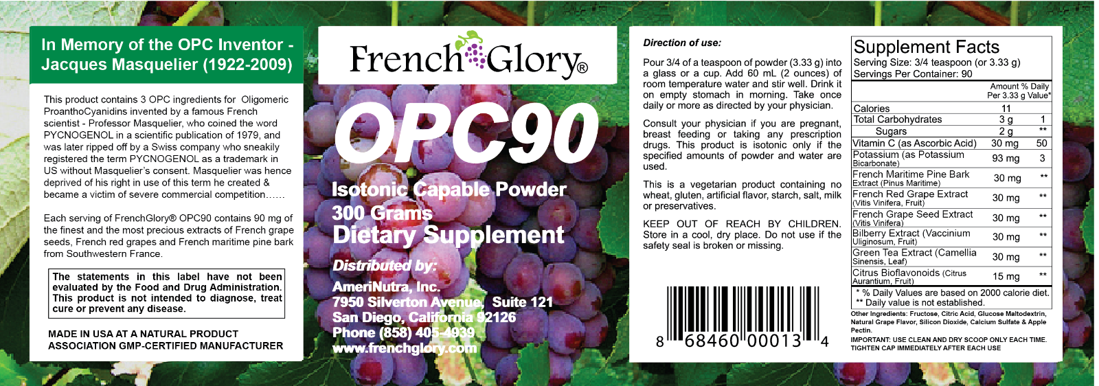 OPC90: Isotonic OPC Antioxidant 3 Month Supplement of Best Quality ...