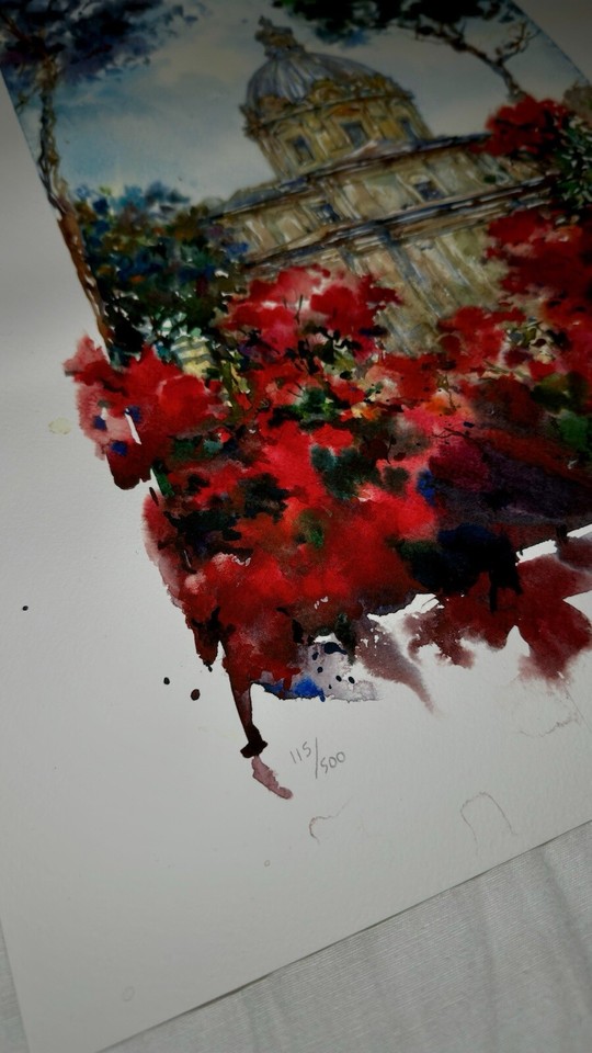 Signed Devon Rodriguez - Watercolor Print Series: Roman Forum (Limited ...