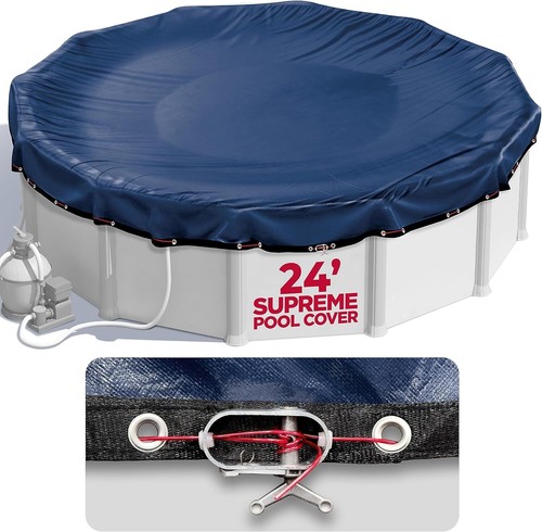 Swi... 24 ft Round Pool Cover for Above Ground Pools Above Ground Pool ...