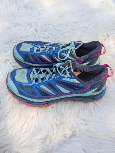 Hoka One One Mafate Speed 2 Sz 10 Womens Blue Pink Teal shoes 1012345 ...