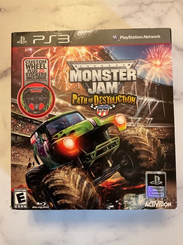 Monster Jam Path of Destruction Sony PlayStation 3 PS3 New Sealed Wheel ...