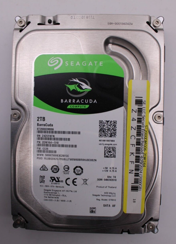 Seagate Barracuda 2TB 3.5" HDD SATA Hybrid Hard Drive ST2000DM006 *USED ...