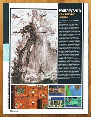 2006 Final Fantasy V Advance GBA PREVIEW PAGE Print Ad/Poster Official ...