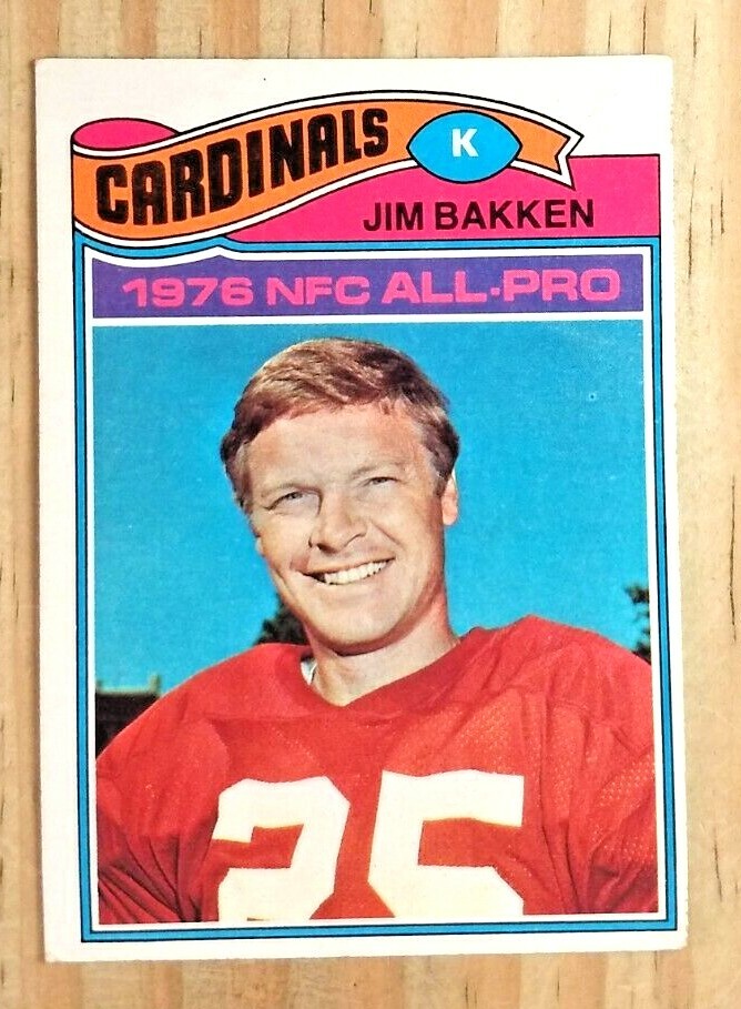 1977 TOPPS JIM BAKKEN CARD#200 ST. LOUIS CARDINALS UNIVERSITY OF ...
