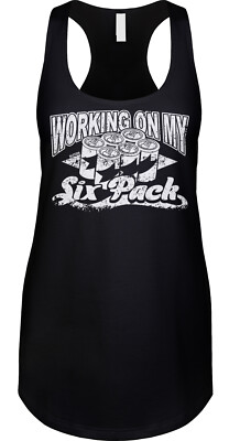 Working On My Six Pack Funny Drinking Pun Joke Beer Humor Saying Ladies ...