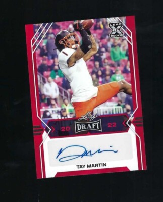 2022 Leaf Draft Tay Martin Red Parallel RC Auto San Francisco 49ers #BA ...