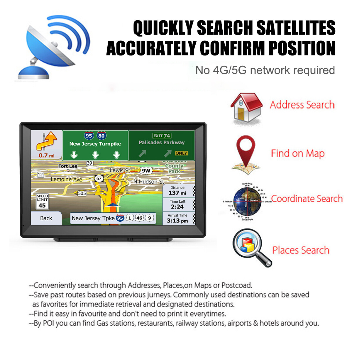 9' Truck Sat NAV GPS Navigation HGV LGV | Grelly UK