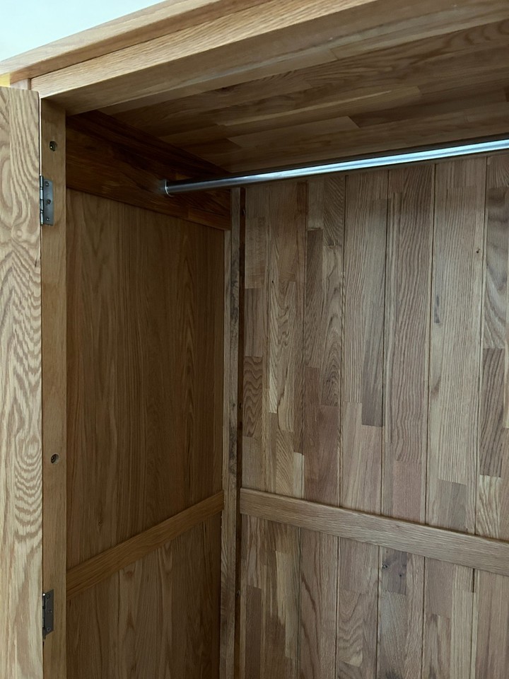 Solid Oak Double Wardrobe | eBay UK