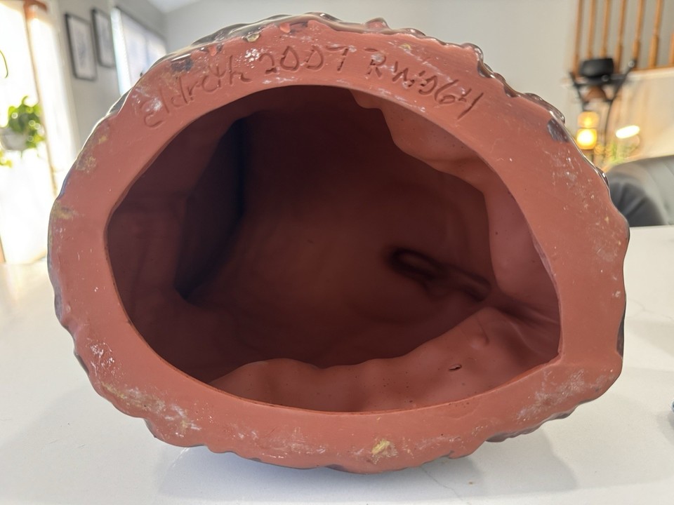 RARE 2007 Eldreth Pottery Redware Turkey, 11in tall X 8in wide | eBay