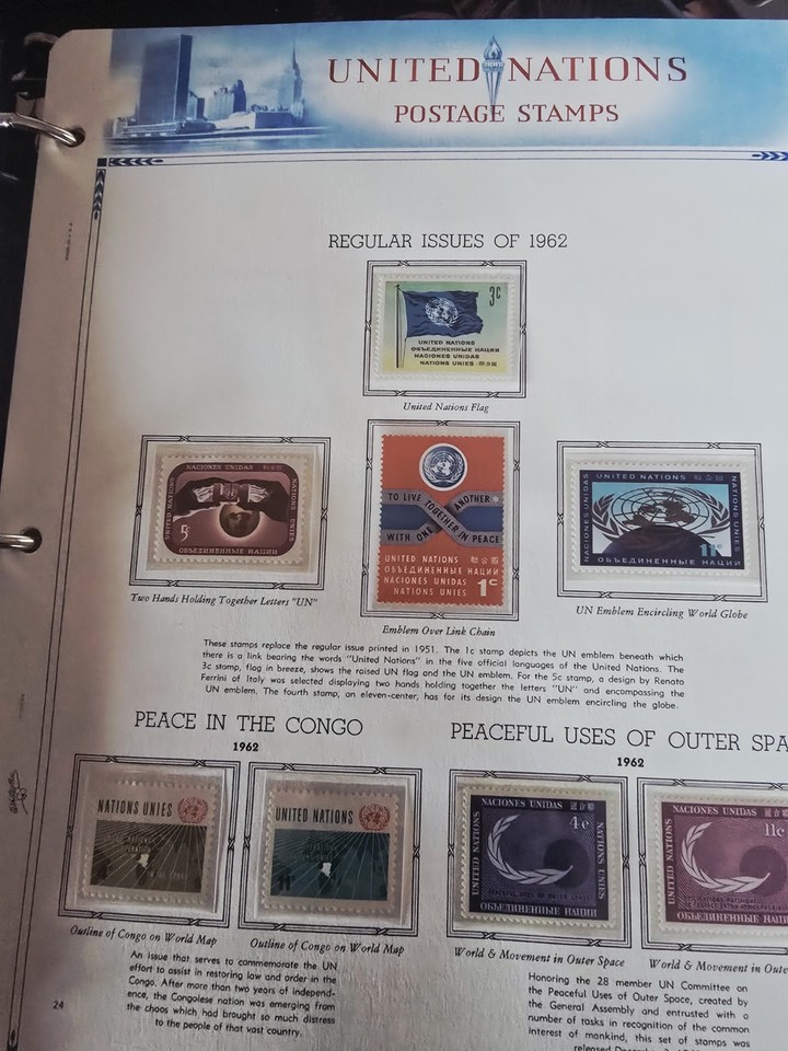 2 Books Of Stamps 128 Pages UNITED NATIONS WHITE ACE HISTORICAL | eBay