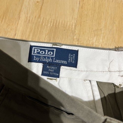 Vintage Polo Ralph Lauren Prospect Pants 36x34 Green Olive Pleated 90s ...
