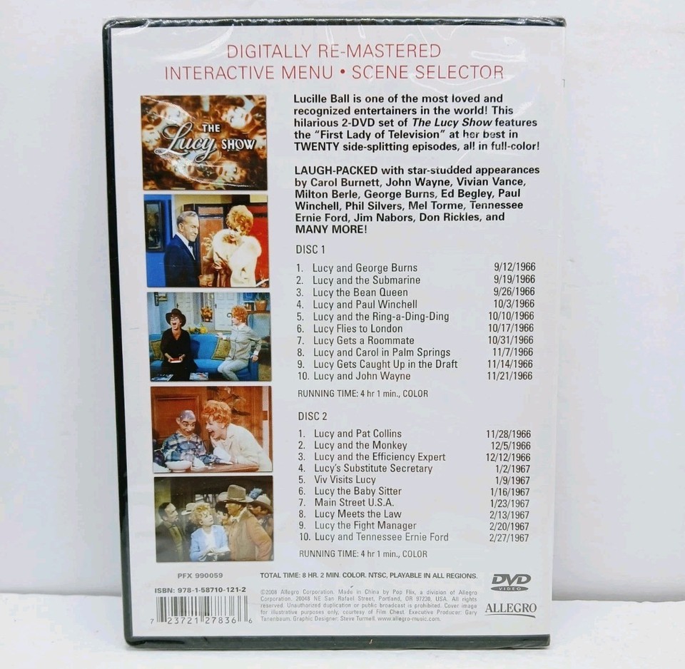 The Lucy Show Collection (DVD) Lucille Ball Allegro Corp. 2008 (New ...