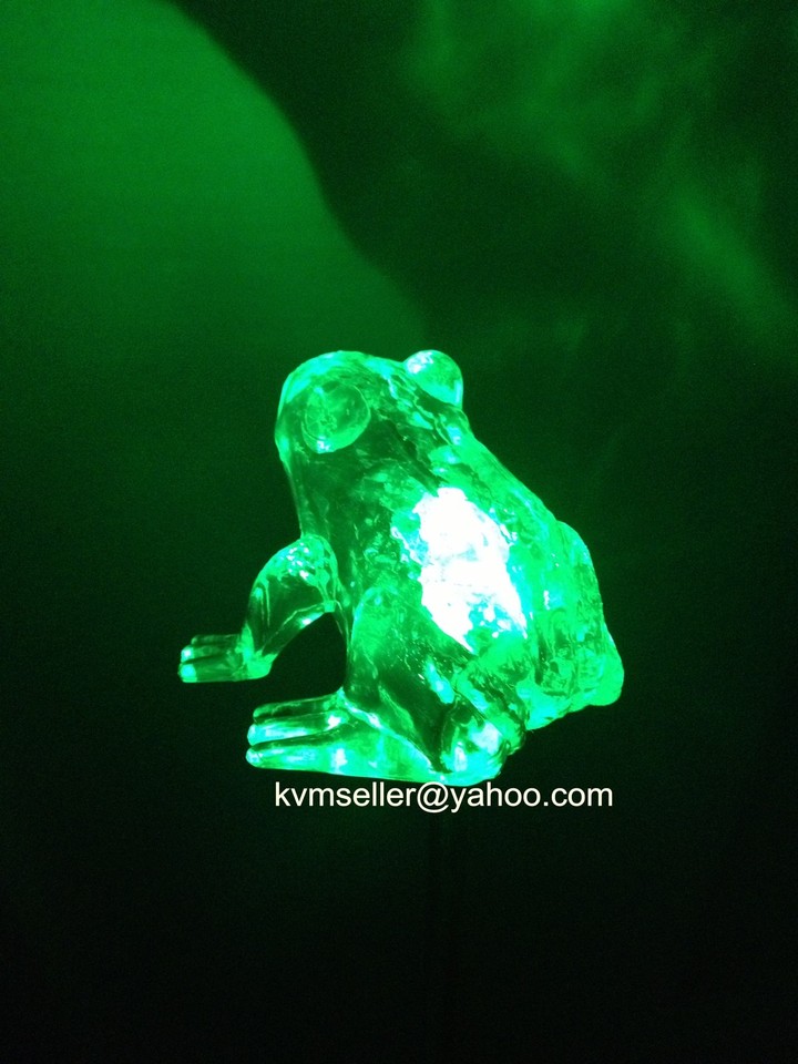 1 Piece Solar Powered Frog Garden Yard Stake Pathway Lawn Light LED Sun ...