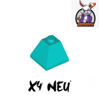 Lego® 4x 2x2 Slope 45 Double Convex Corner Dark Turquoise 3045 Neu ...