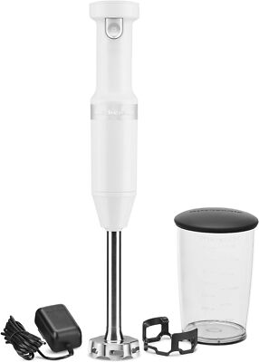 New KitchenAid KHBBV53WH Rechargeable Cordless Hand Blender w/ Charger ...