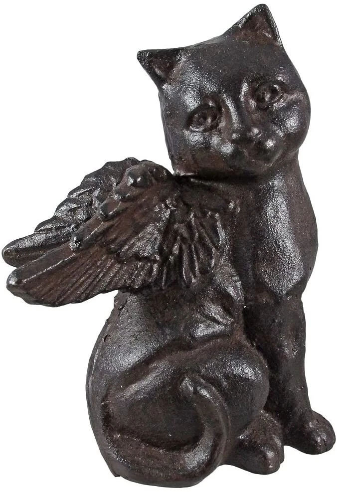 Cat With Angel Wings Statue