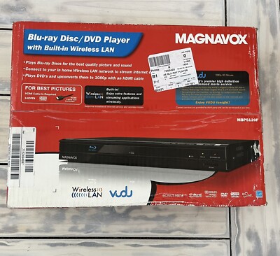 Magnavox Blu-Ray Disc / DVD Player FullHD 1080P MBP5120F New Open Box ...