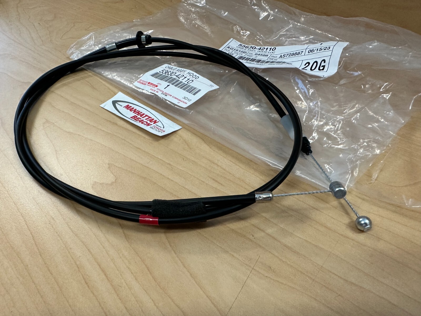 GENUINE OEM TOYOTA 13-18 RAV4 HOOD LOCK LATCH RELEASE CABLE 53630-42110 ...