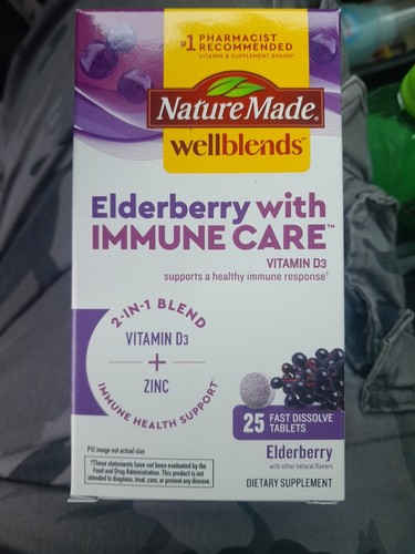 NATURE MADE Wellblends -Elderberry w/ Immune Care-25 Fast Dissolve Tabs EXP06/24 | eBay