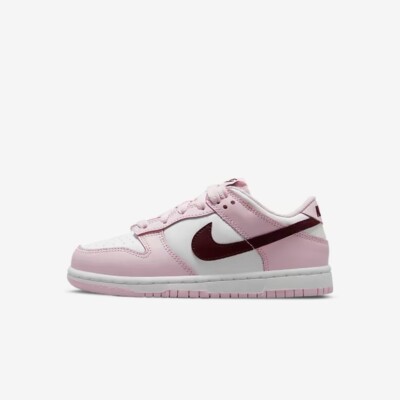 Nike Dunk Low Pink Foam Red White Pre School Size 11c CW1588-601 Valentines Day | eBay