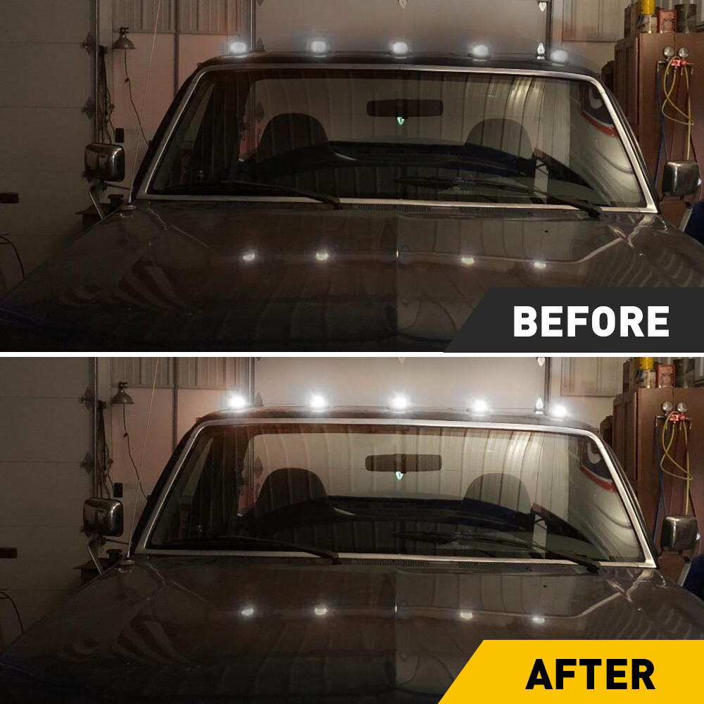 5Pcs For Ford F150 F250 F350 Running Roof Top Cab Clearance Led Lights ...