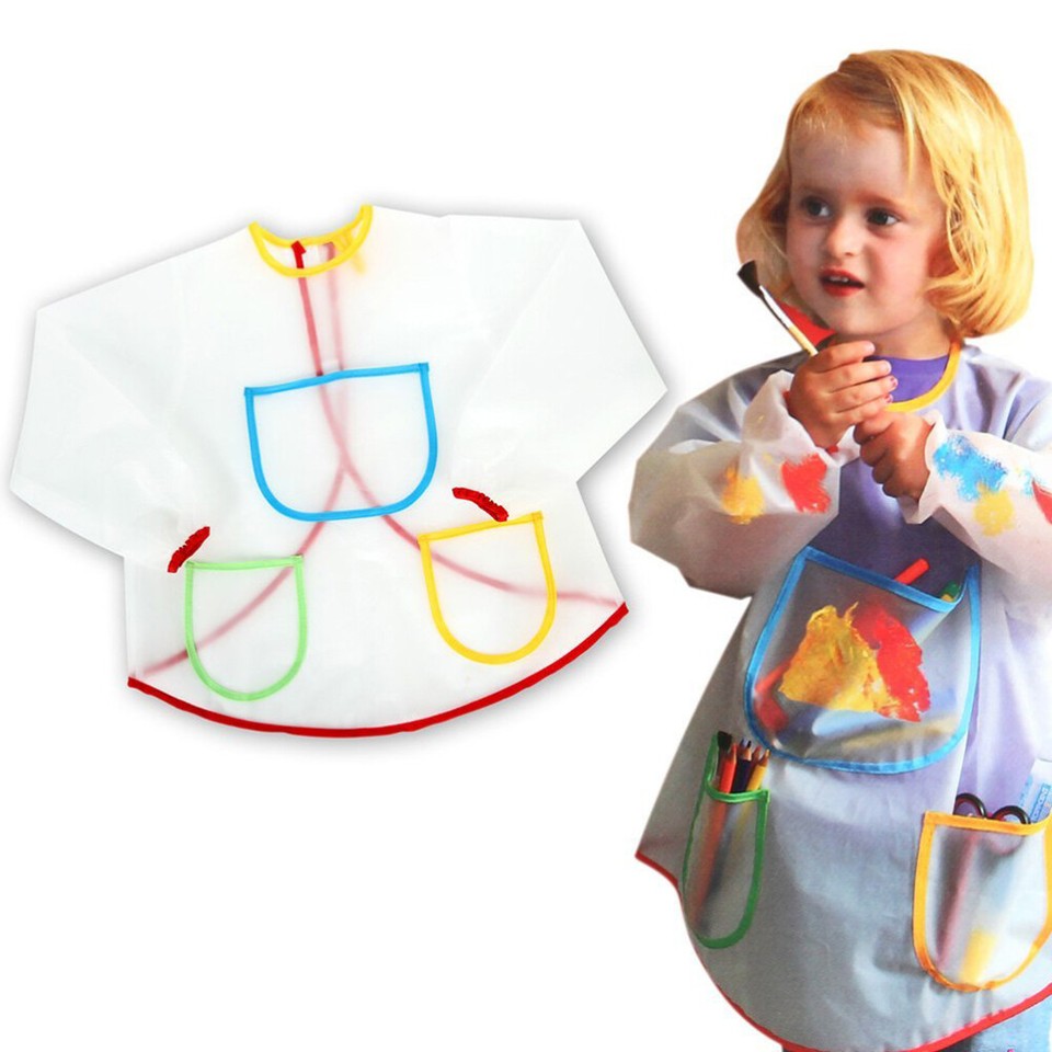 Preschool Artist Smock Kids Childrens Apron Painting Aprons | eBay
