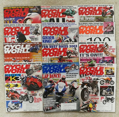 Cycle World Motorcycle Magazine 2003 - The Complete Set - 12 Full ...