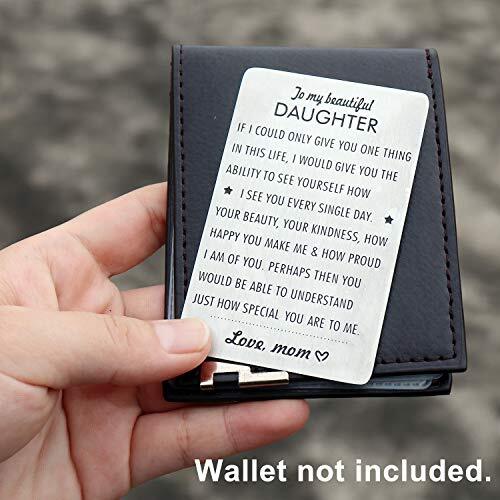 Gifts for Daughter from Mom To My Daughter Engraved Wallet Card Inserts ...