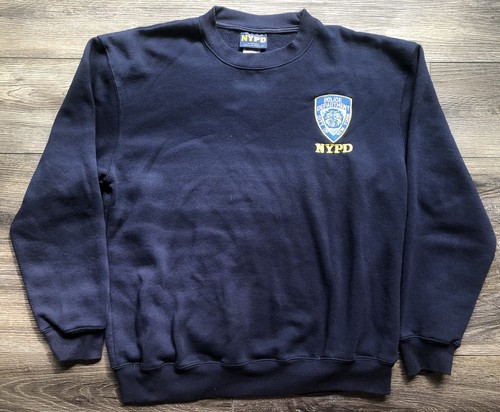 NYPD Police Official Sweater Crew Neck Men Sz Large | eBay