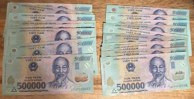 5,000,000 Vietnamese Dong. 10X 500,000 Viet Nam Note Currency ...