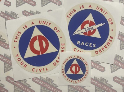 Civil Defense Unit Decal Unit Tool Radio RACES Like Original Vinyl ...