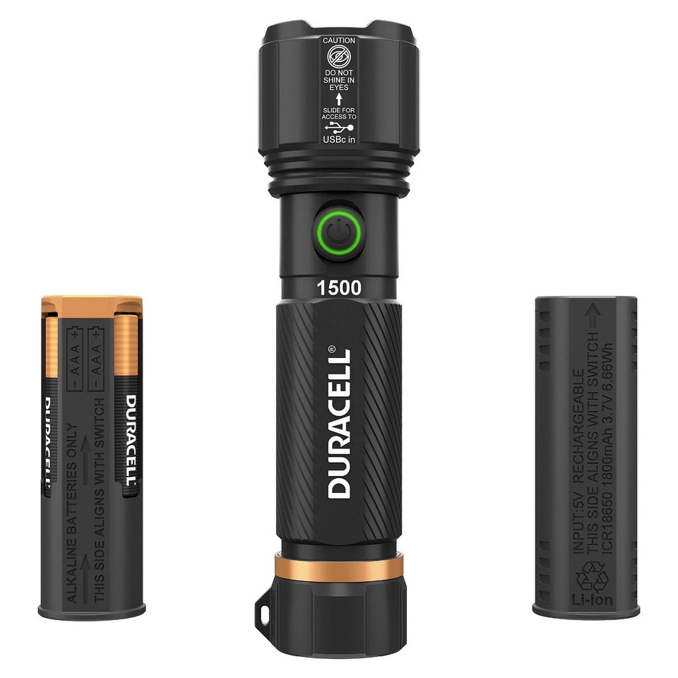 Duracell Durabeam Ultra Hybrid LED Flashlights,1500 Lumens,Set of 4 ...