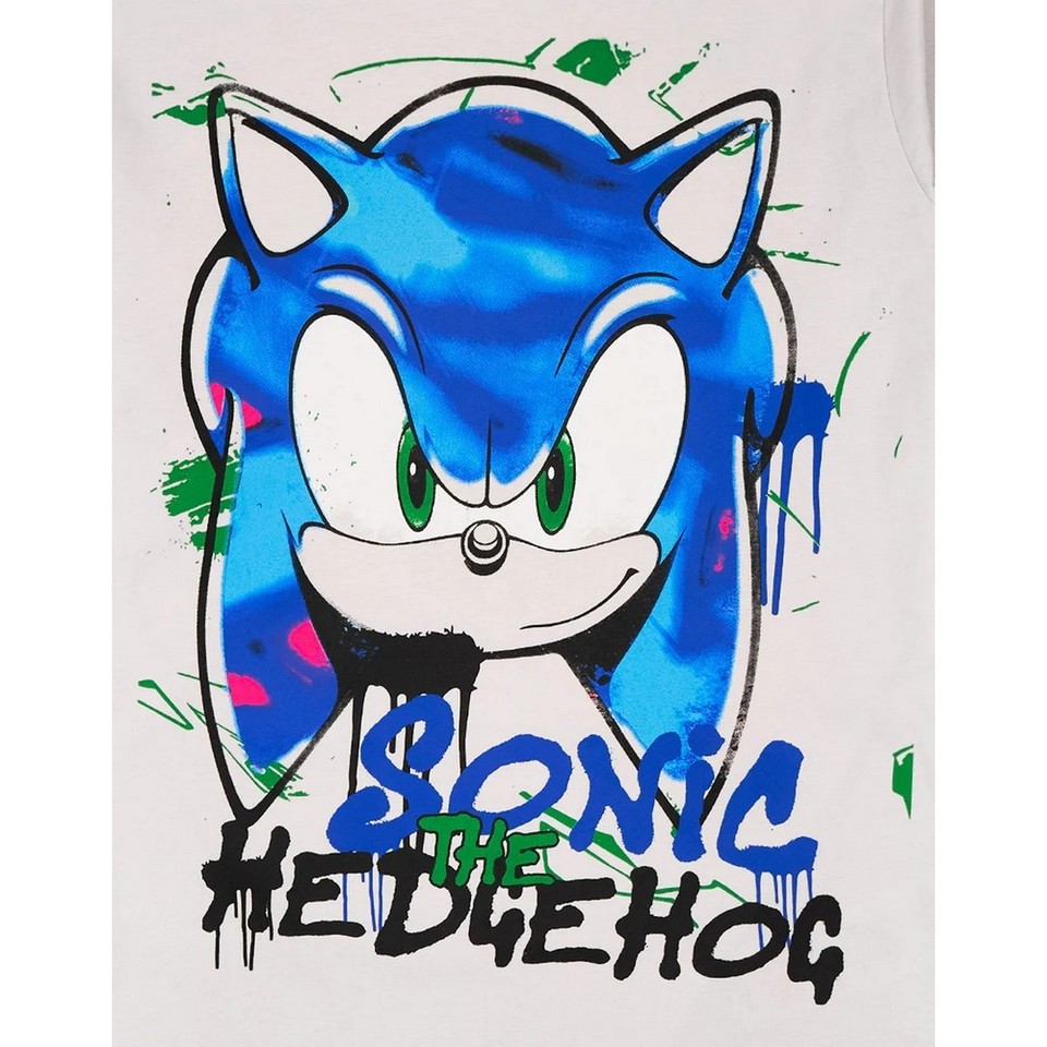 Sonic The Hedgehog Boys Skater Graffiti Long-Sleeved T-Shirt (NS7627 ...
