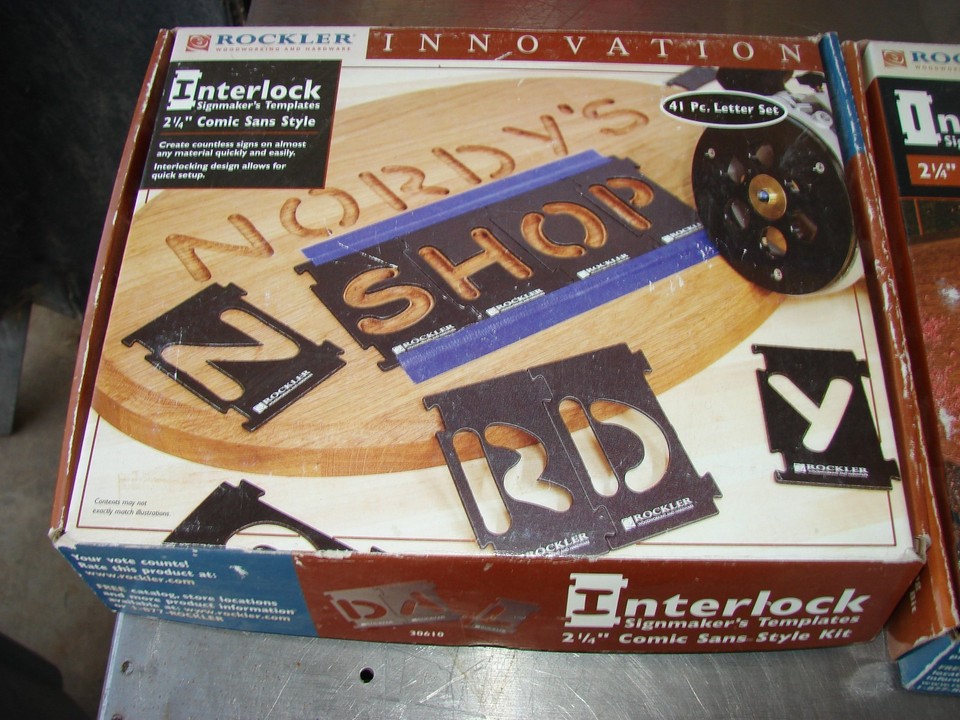 ROCKLER ROUTER STENCIL KITS 30610-LETTERS 30599-#s Etc. 48356-STATE ...