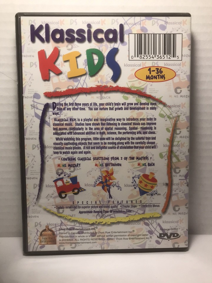 Klassical Kids - 1 to 36 Months (DVD, 2001) | eBay
