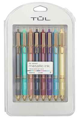 TUL Limited Edition GL Series Metallic Ink Retractable 0.8mm Gel Pens ...