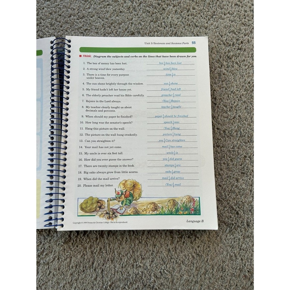 Abeka 5th/6th Grade Language B Writing/Grammar Teacher's& Student's Set ...